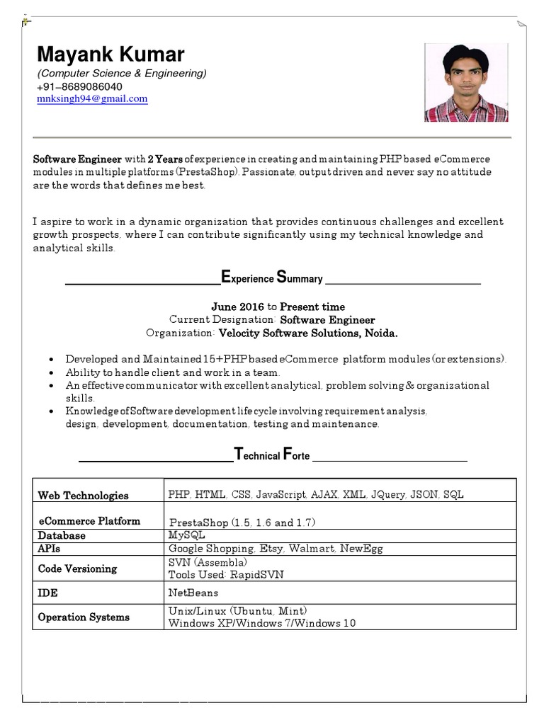 Mayank Kumar Noida 2.00 Yrs | PDF | Php | Net Beans