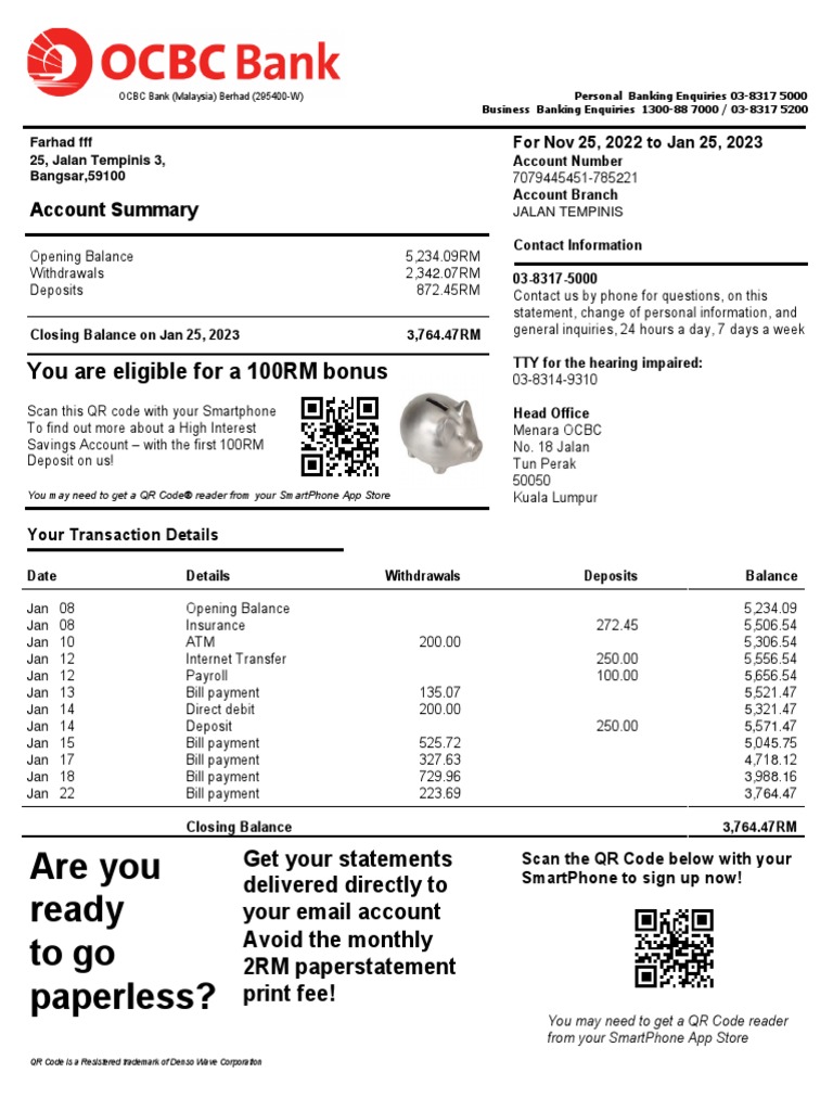 OCBC | PDF | Qr Code | Banks