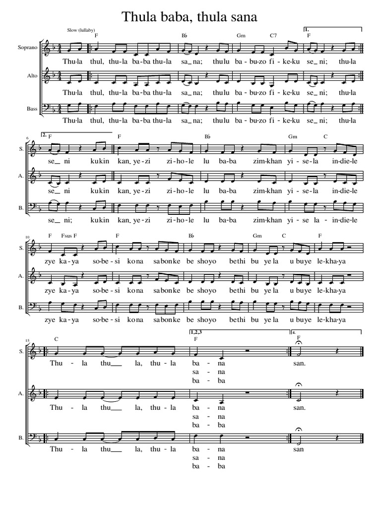 Thula Baba Thula Sana | PDF