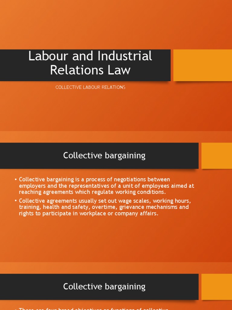 Collective Labour Relations | PDF | Collective Bargaining | Employment