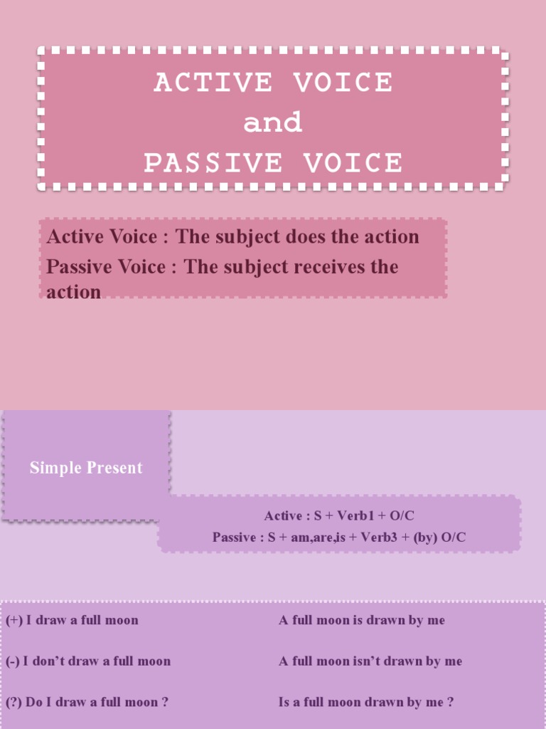 Active Passive Voice | PDF | Linguistics | Semantic Units