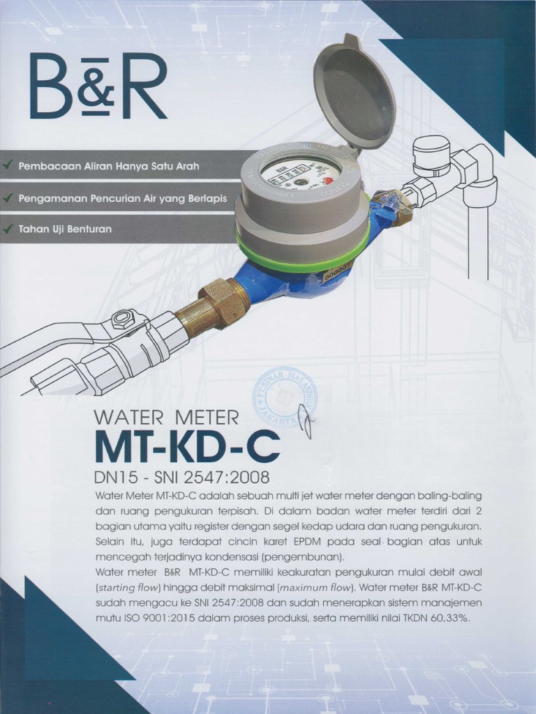 Brosur Water Meter B&R MTKDC DN15 - Cap | PDF