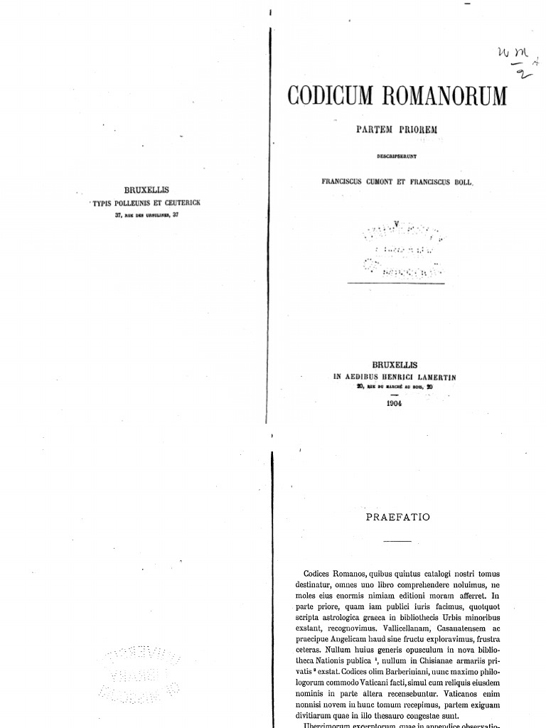 Catalogus Codicum Astrologorum Graecorum 5.1 | PDF