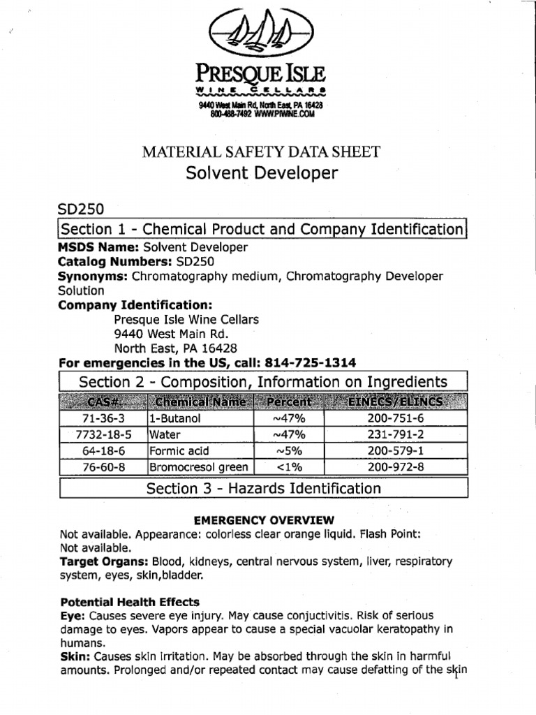Solvent Developer, 4-12 | PDF