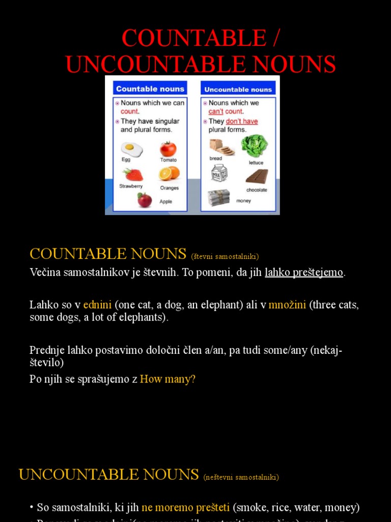 Countable-Uncountable Nouns | PDF