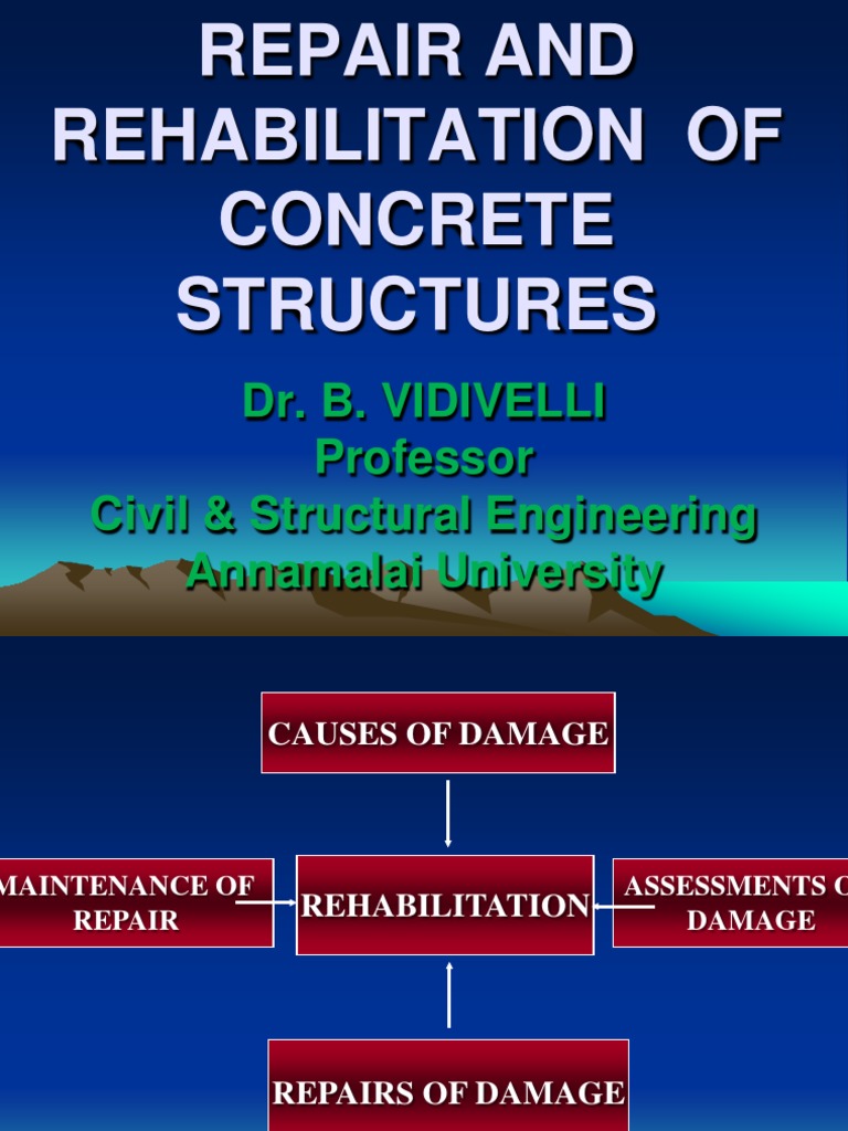 Repair and Rehabilitation of Concrete Structures by DR B Vidivelli | PDF