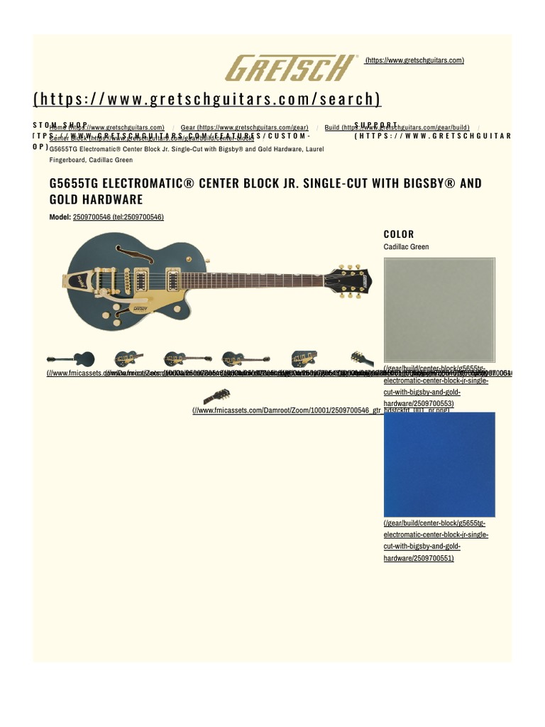 Caractéristiques Gretsch G5655 TG | PDF | World Wide Web | Internet & Web