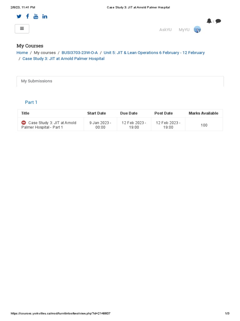 Case Study 3 - JIT at Arnold Palmer Hospital | PDF | Lean Manufacturing