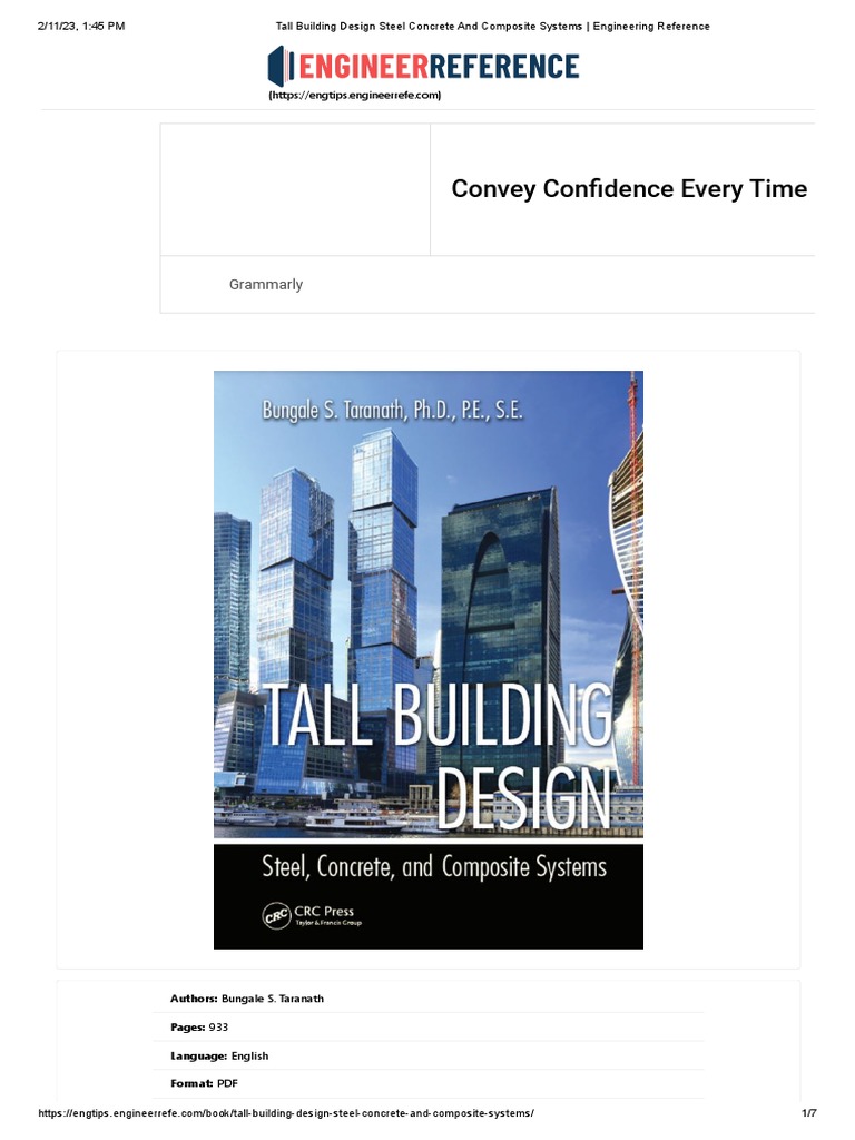 Tall Building Design Steel Concrete and Composite Systems - Engineering ...