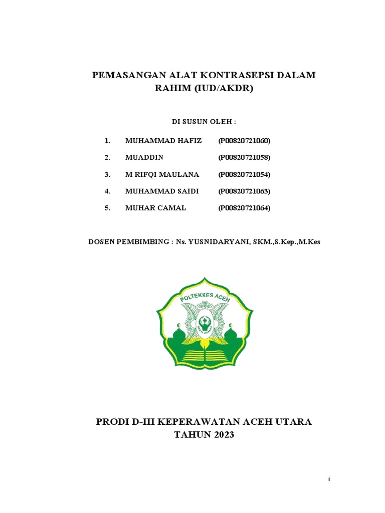Pemasangan IUD: Panduan Lengkap Kontrasepsi | PDF