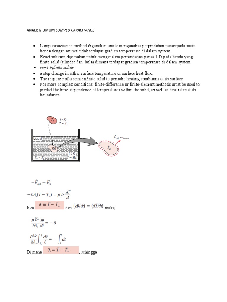 Analisis Umum Lumped Capacitance | PDF