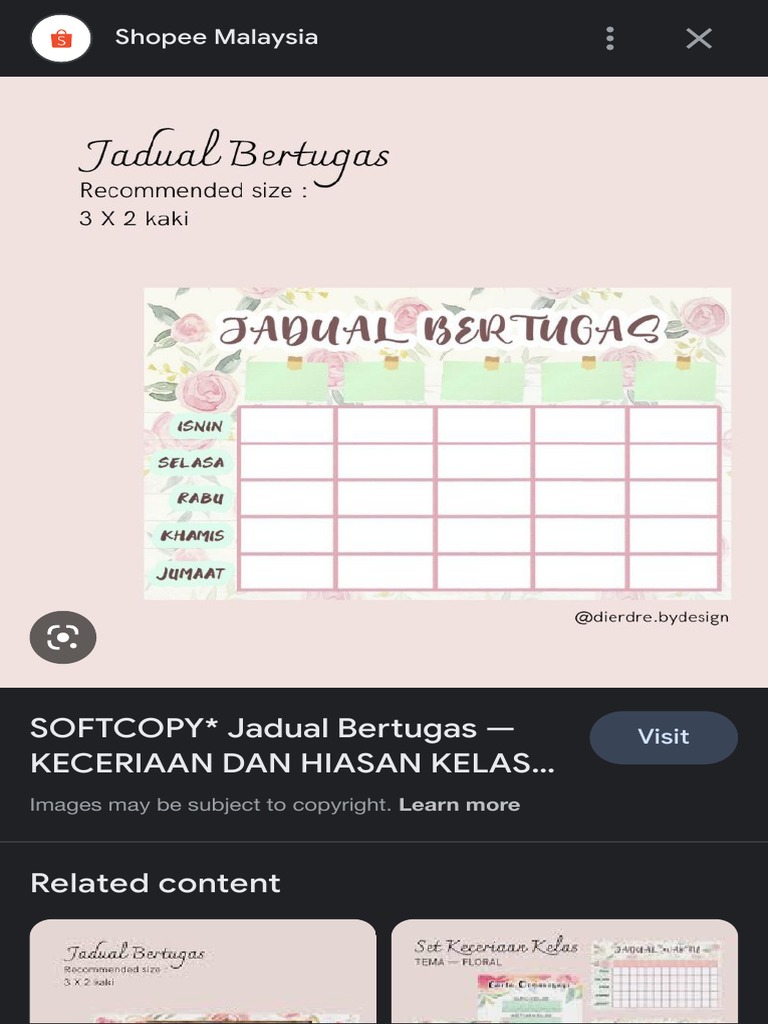 Template Jadual Bertugas Kelas Boleh Edit Google Search Pdf