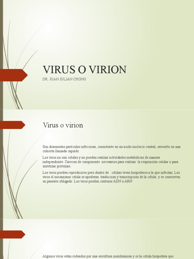 Virus o Virion | PDF | Virus | Microscopía