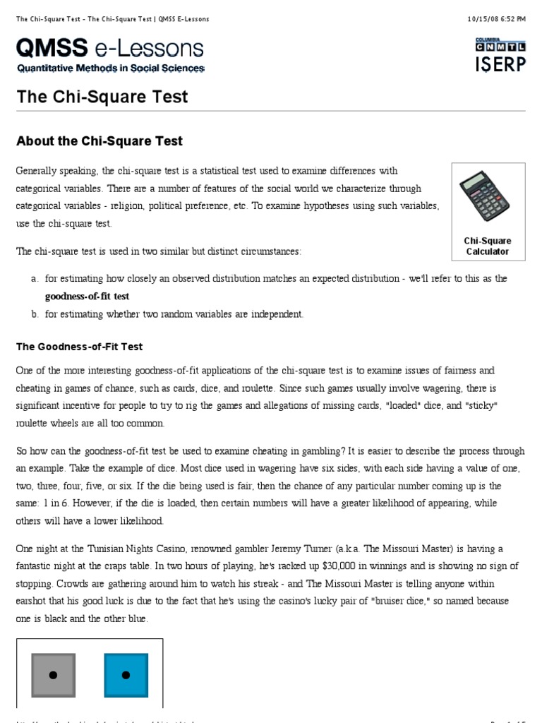 Chi Square | PDF | Chi Squared Distribution | Statistical Hypothesis ...