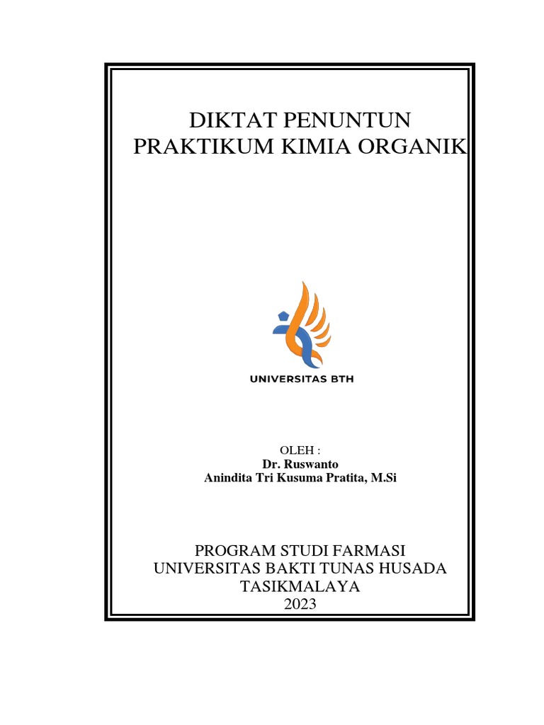 Diktat Praktikum Kimia Organik 2023 | PDF | Sains & Matematika