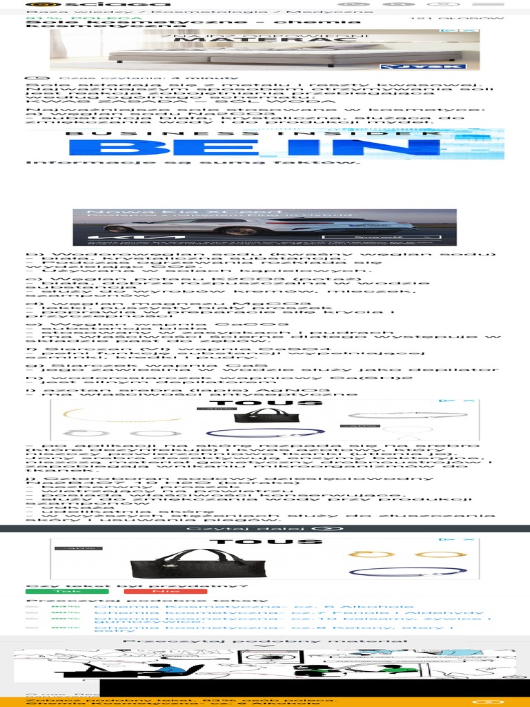 Sole Kosmetyczne - Chemia Kosmetyczna - Sciaga - PL | PDF