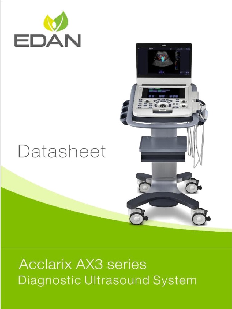 Edan Acclarix AX3 Series Datasheet | PDF | Common Carotid Artery | Medical Ultrasound