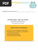 Stage 3 Hippo Exam Sample Test | PDF