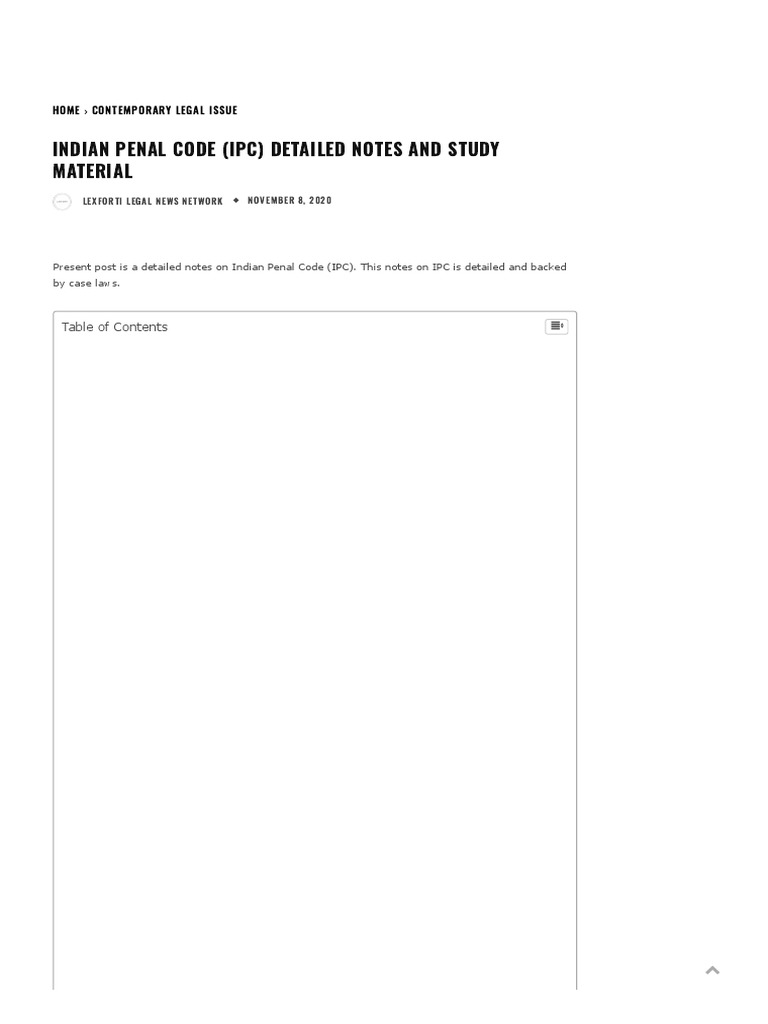 IPC Notes By-IPLEADERS | PDF