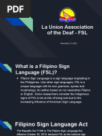 Training in Filipino Sign Language | PDF | Sign Language | Hand