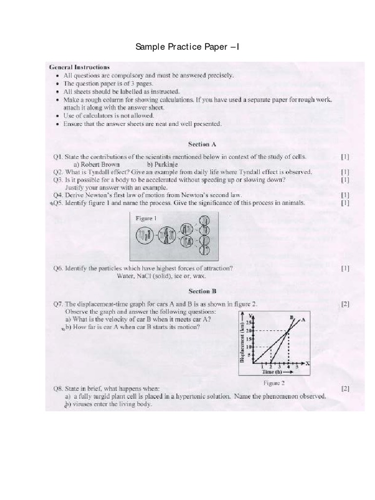 Sample Practice Paper I Overview | PDF