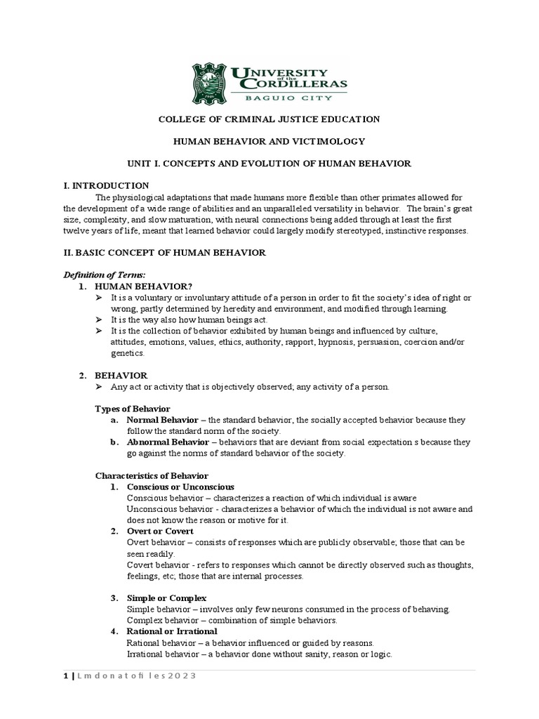 Human Behavior For Students | PDF | Behavior | Human Behavior