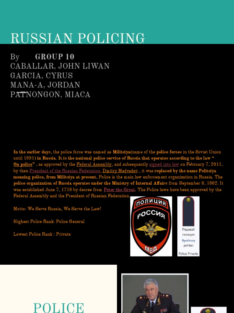 Russian Policing | PDF | Ministry Of Internal Affairs (Russia ...