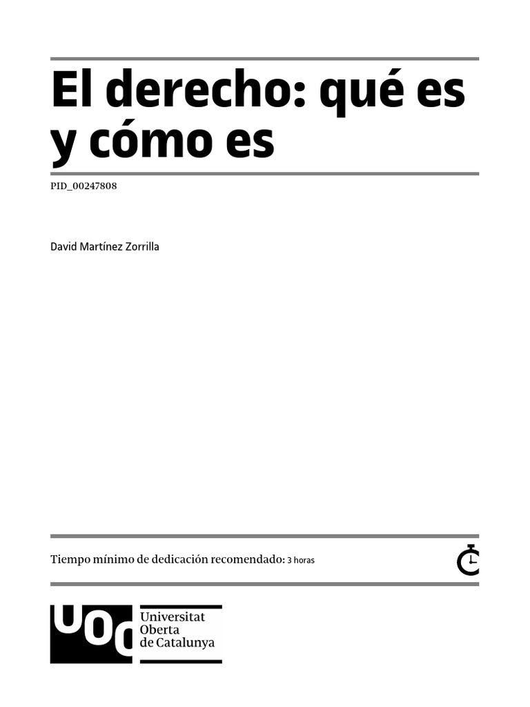 2-El Derecho. Qué Es y Cómo Es | PDF | Institución | Justicia
