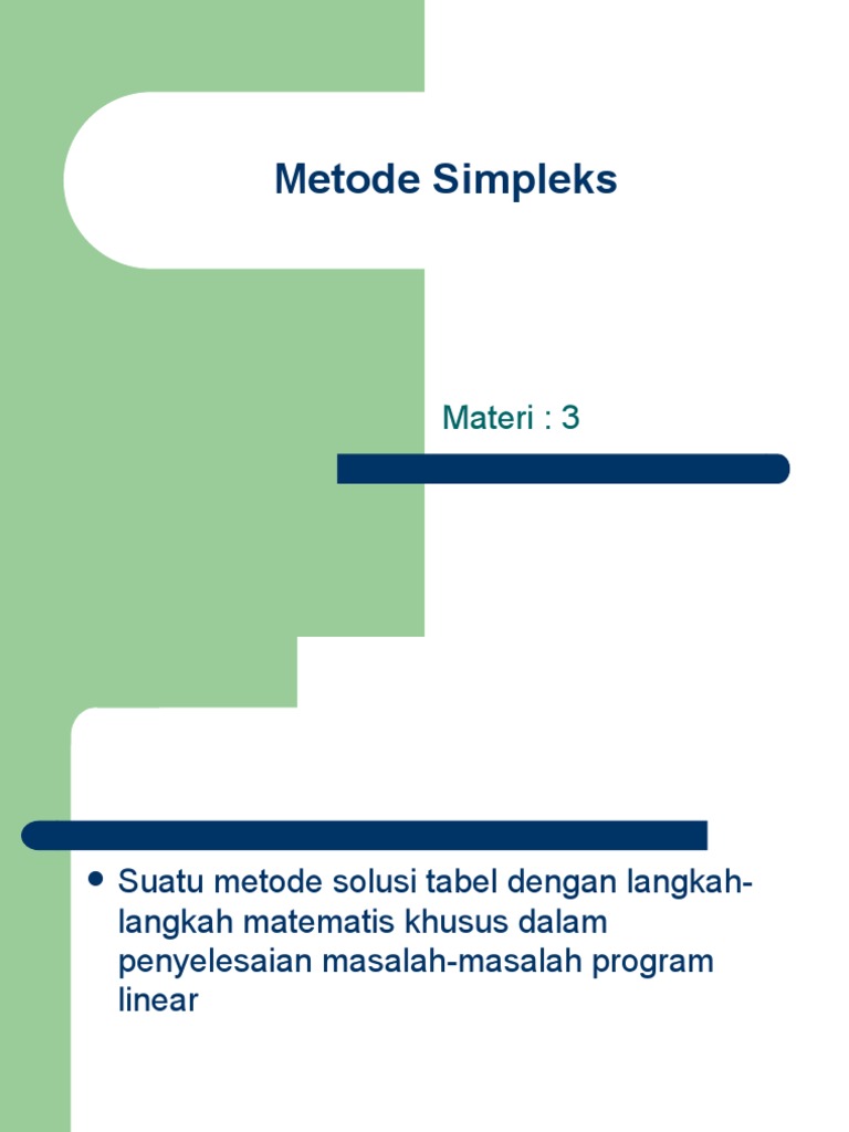 3.metode Simpleks | PDF