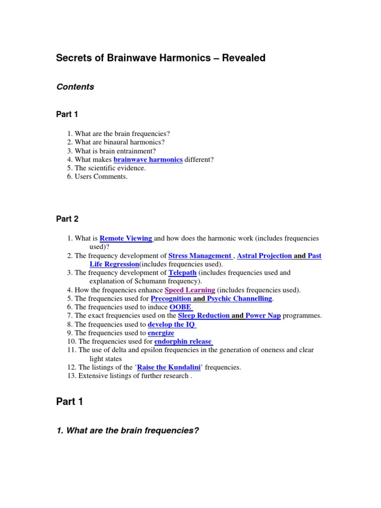 Brainwave Frequencys | PDF