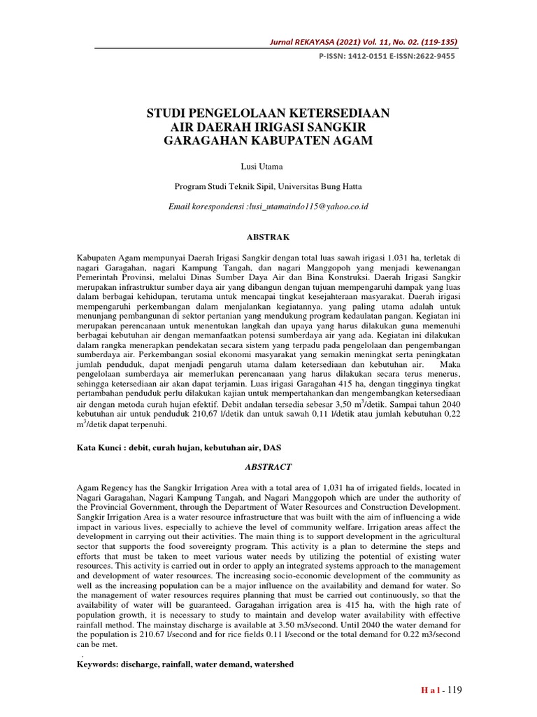 Irigasi Kabupaten Agam | PDF