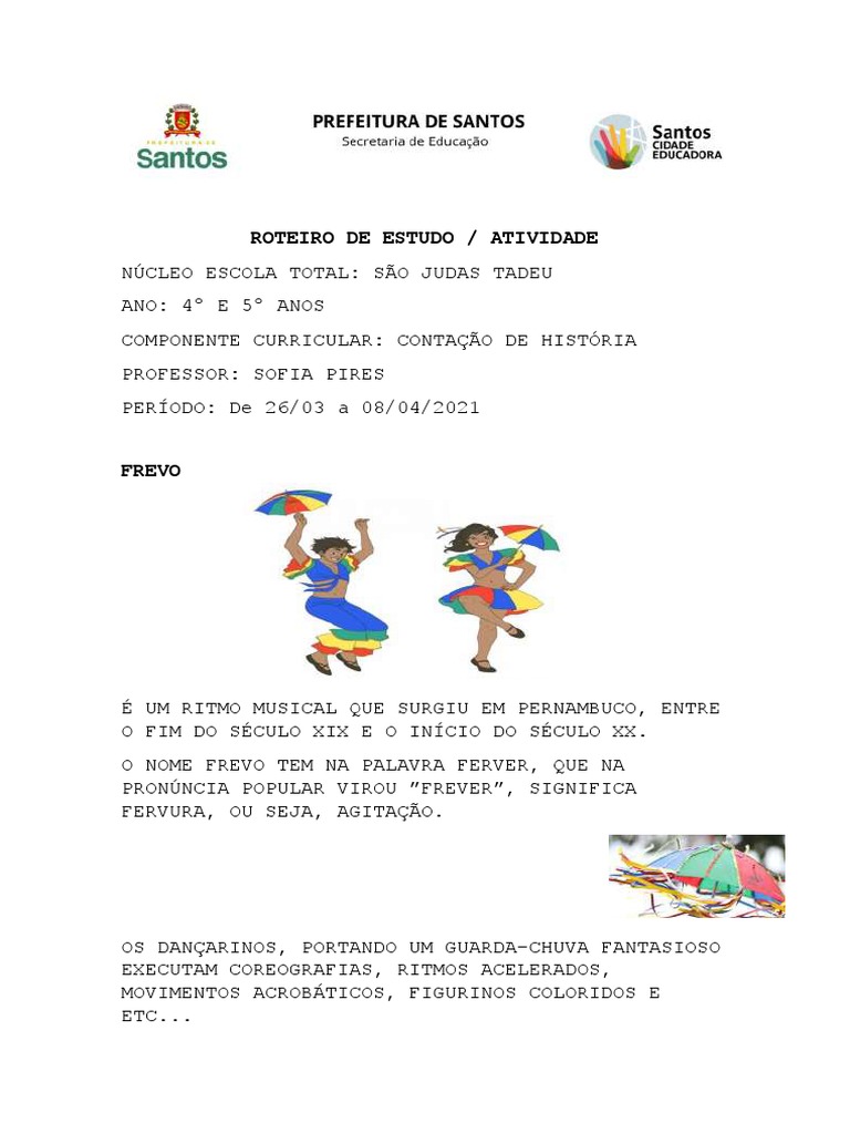 Escola Total - Oficina II - Olavo Bilac - 26032021 | PDF | Instrumentos musicais