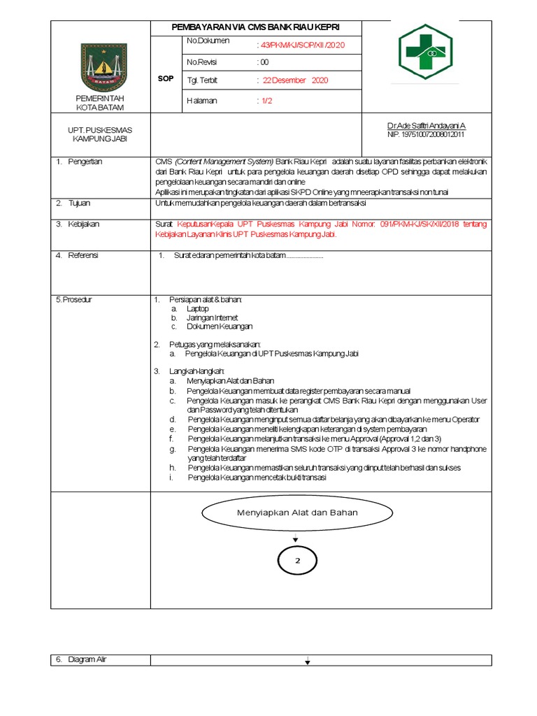 Sop Pembayaran Cms Brks | PDF