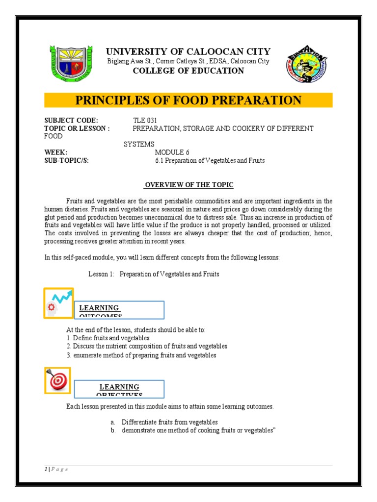 TLE-031-Module 6 | PDF | Vegetables | Cooking