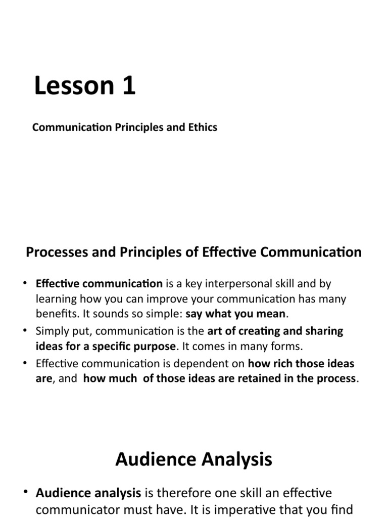 Lesson 1 | PDF | Communication | Experience