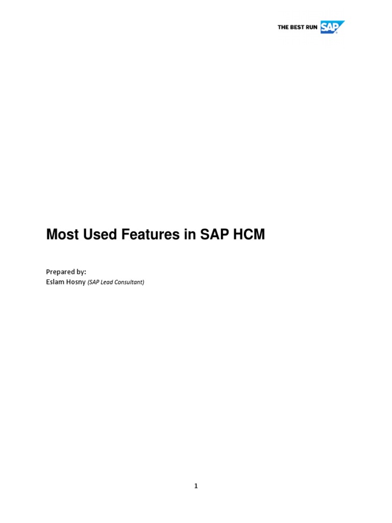 Most Used Features in SAP HCM | PDF | Economies | Business