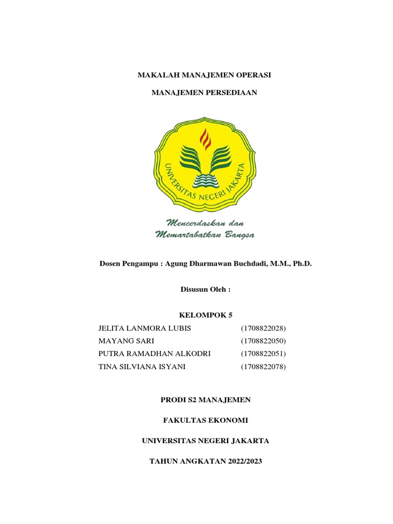 Manajemen Persediaan - Kelompok 5 | PDF