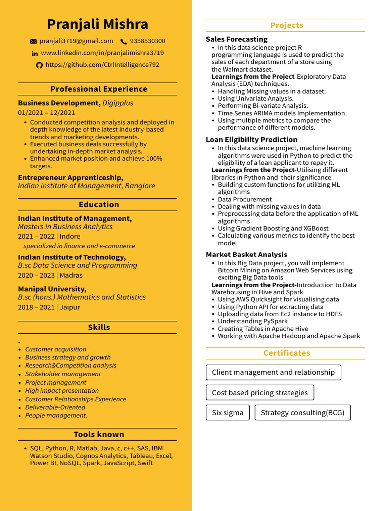 Pranjali_Mishra_Resume_BusinessAnalyst | PDF | Apache Spark | Amazon Web Services