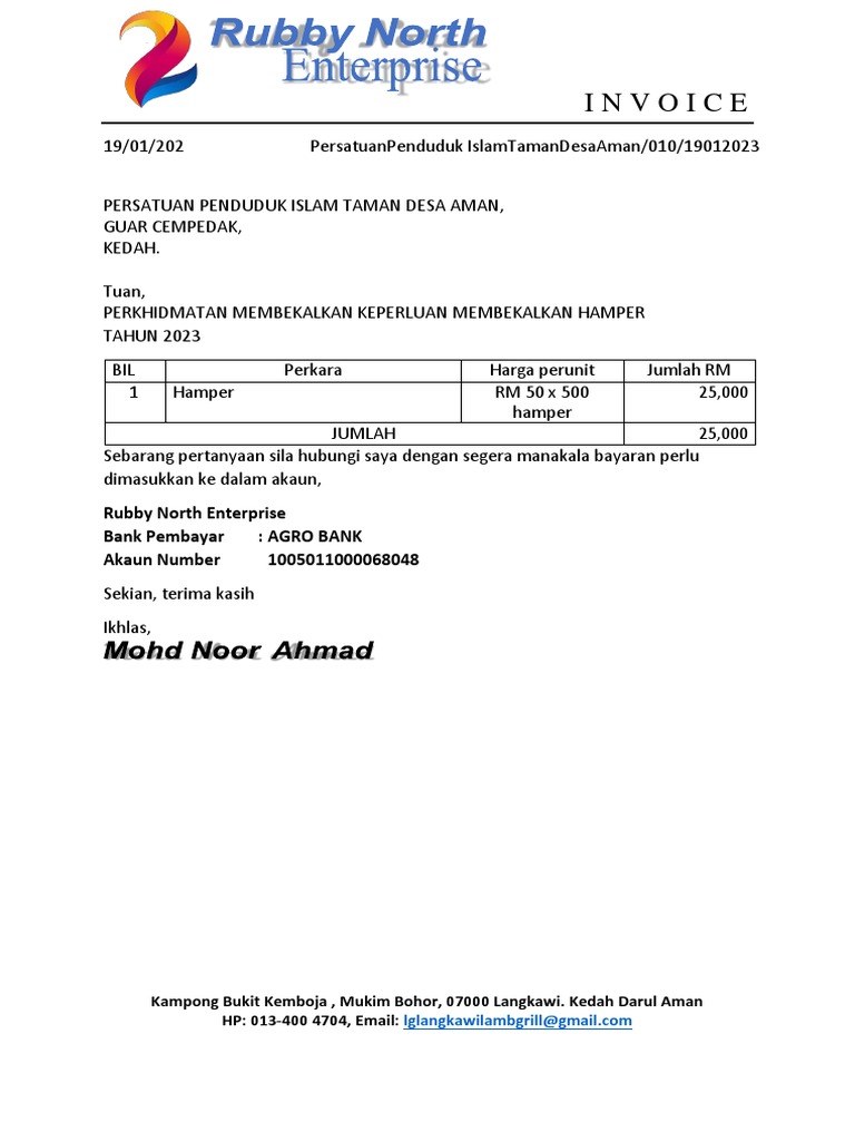 Invoice RUBY NORTH | PDF