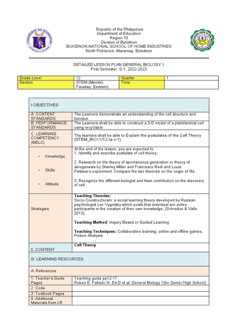 DAY 1-CELL THEORY | PDF | Cognition | Science