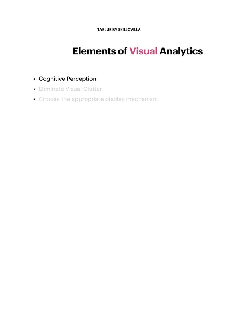 Tablue Notes To Understand Data Visualization | PDF | Histogram | Chart