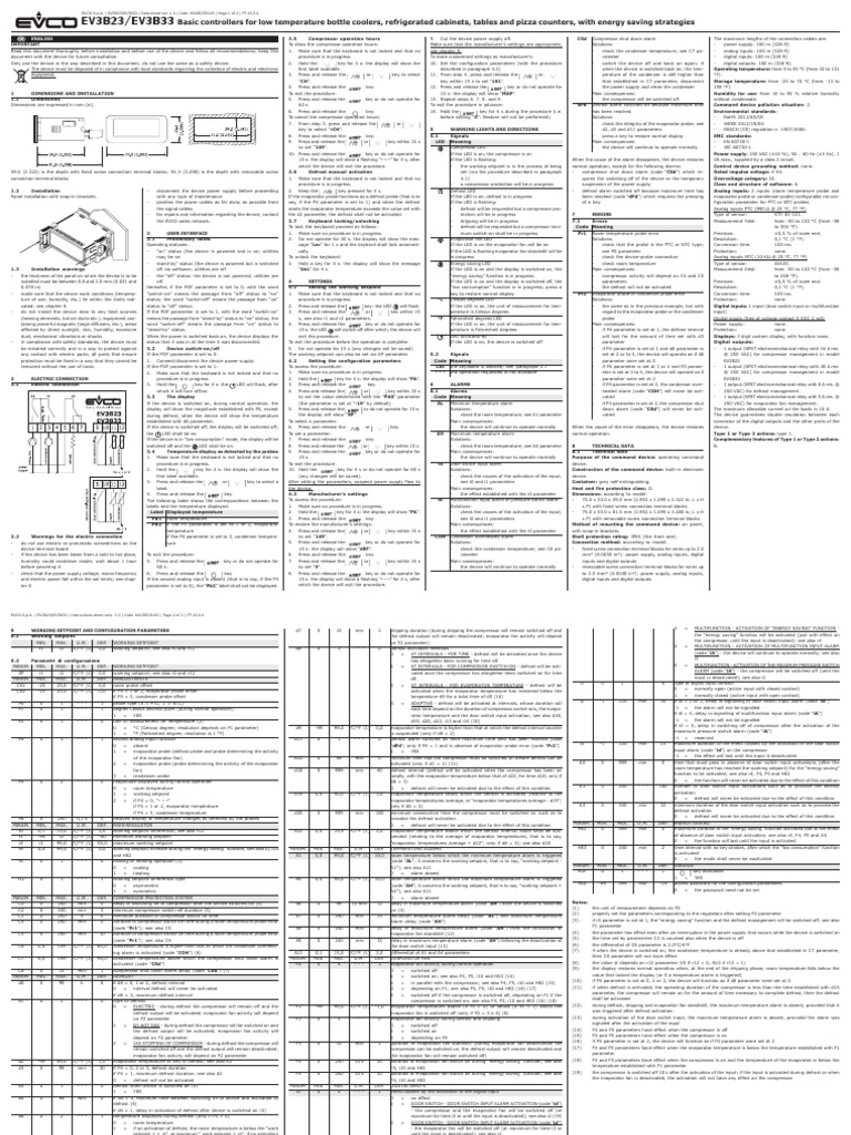 An Accurate Technical Title for an EVCO Controller Data Sheet | PDF ...