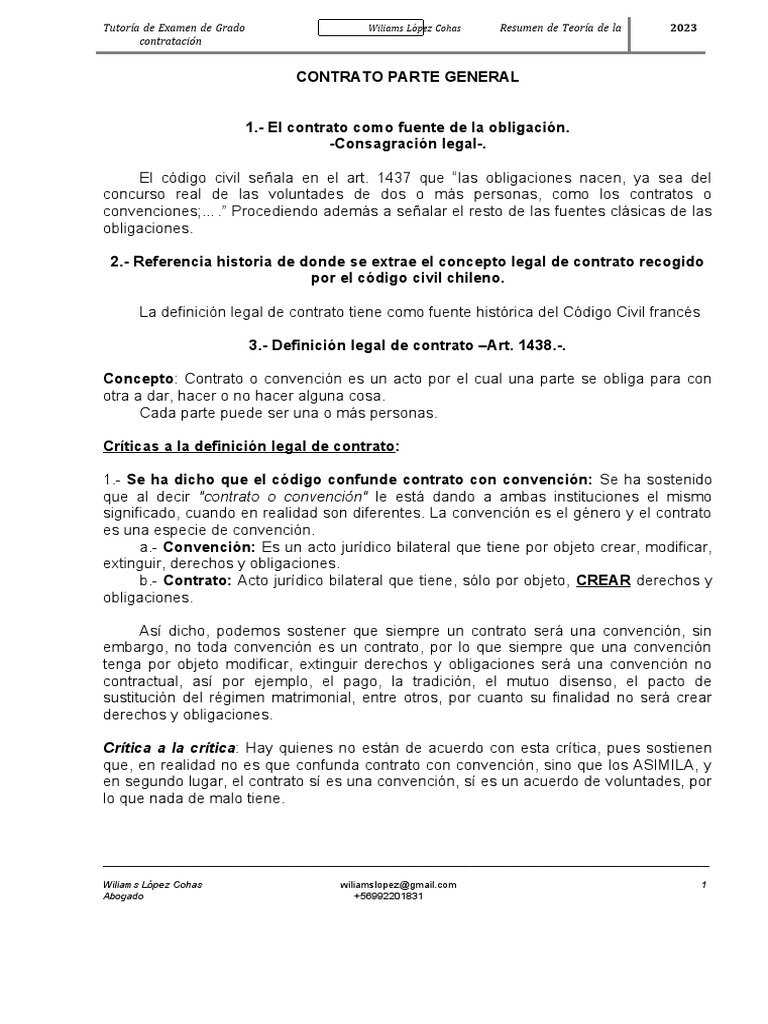 3) . - Contrato Parte General | PDF | Derecho civil (sistema legal ...
