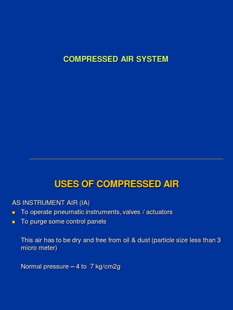 Compressed Air System | PDF | Energy Technology | Industrial Processes