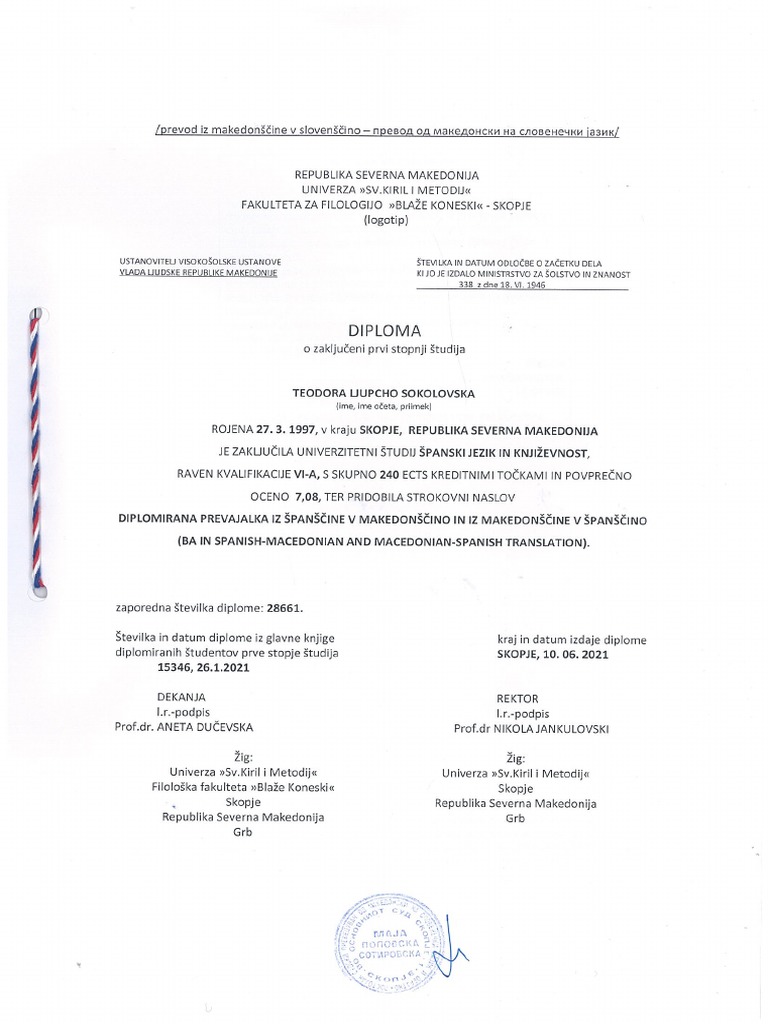 Prevod Diploma | PDF