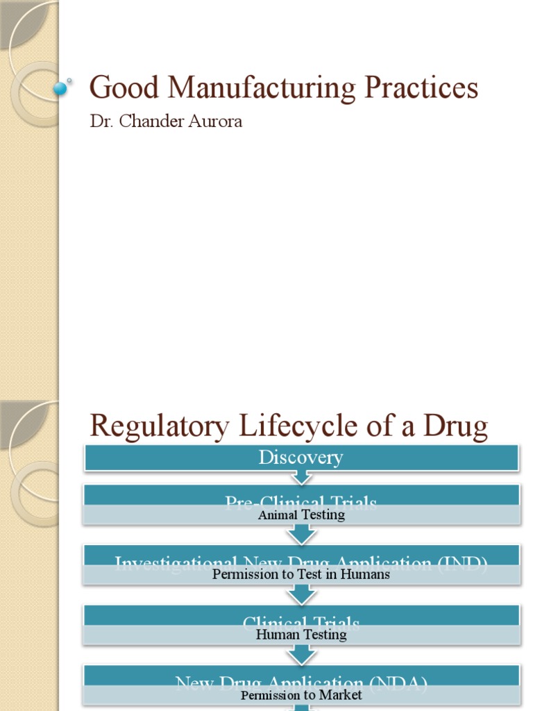 BIOT 1 Lecture 1 - Introduction To GMPs | PDF | Food And Drug ...