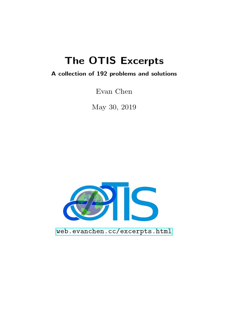 OTIS Excerpts | PDF | Equations | Algebra