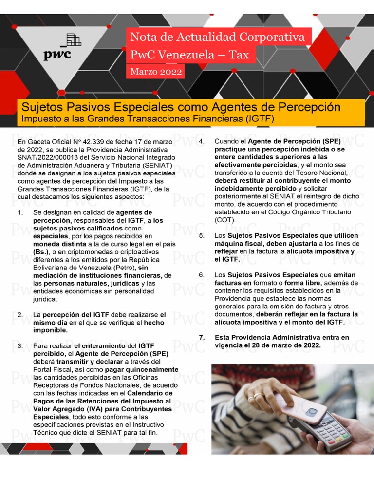 Providencia Administrativa IGTF Agentes de Percepción Nro 000013 | PDF
