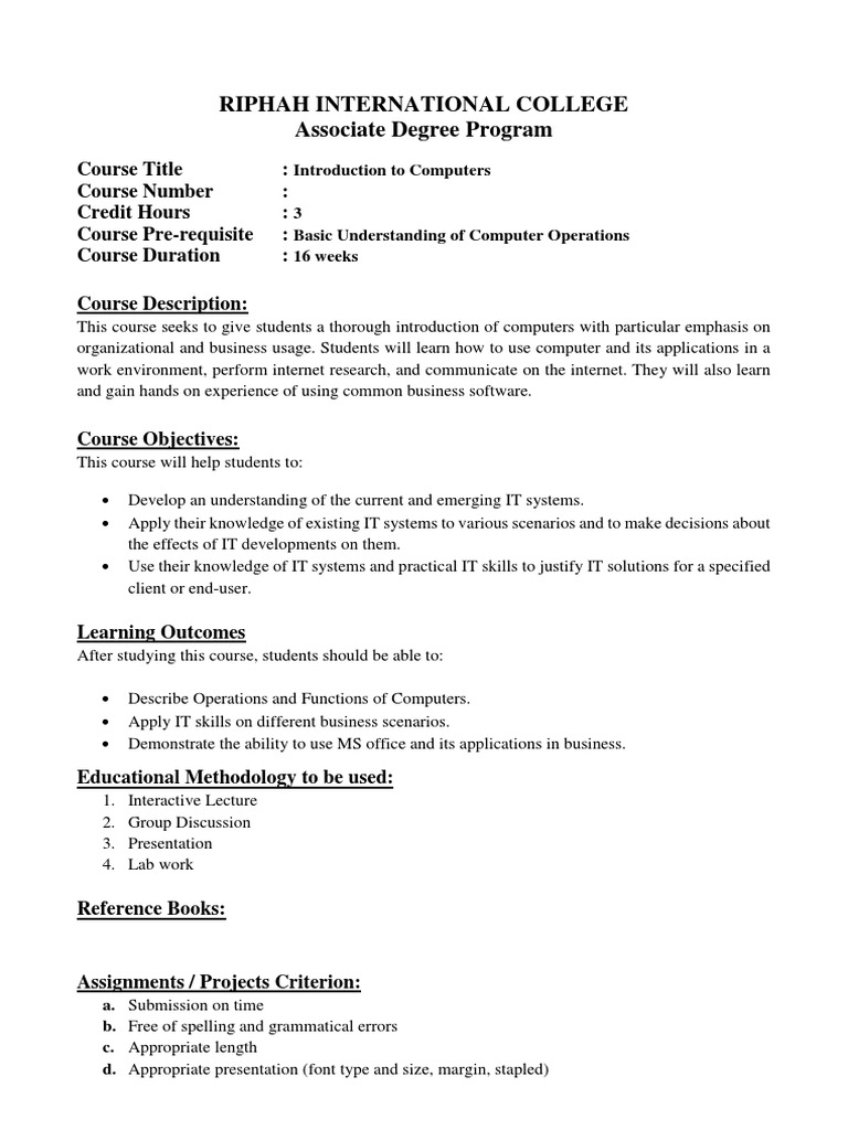 Introduction To Computers | PDF | Computer File | Microsoft Excel Introduction To Computers | PDF | Computer File | Microsoft Excel