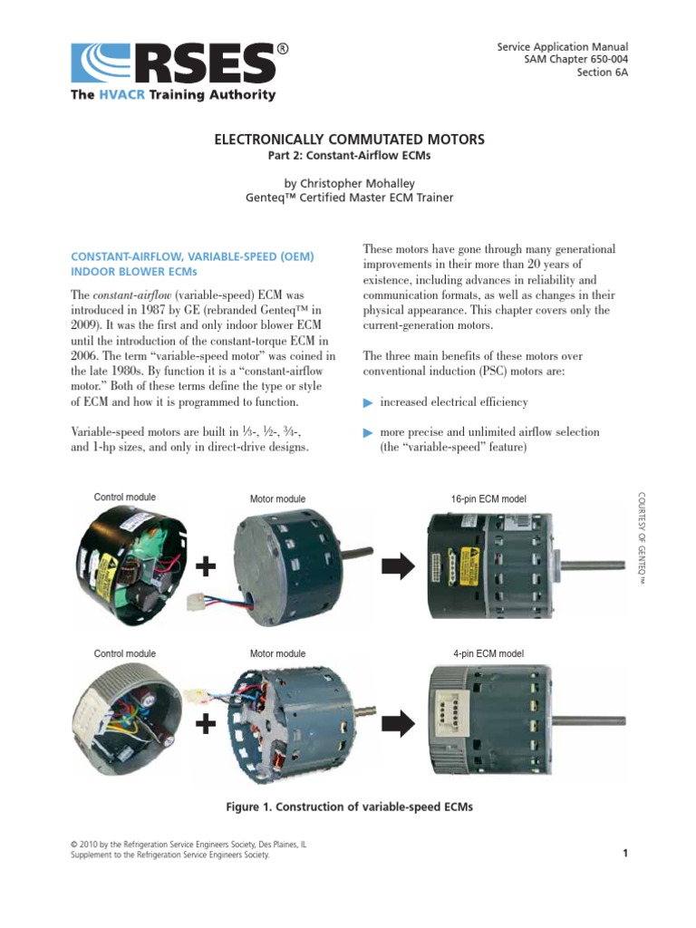 Electronically Commutated Motors: Part 2: Constant-Airflow Ecms | PDF ...